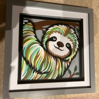 Sloth 3D Layered SVG for Cardstock/ Colorful Sloth Multilayer Cardstock ...