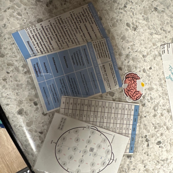 EEG Tech Badge Reference Cards - Etsy