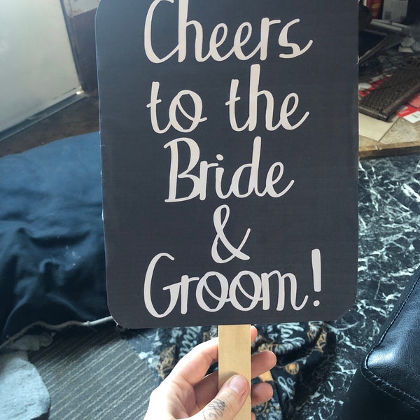 Wedding Photo Booth Prop Signs and Decorations - Black With White ...