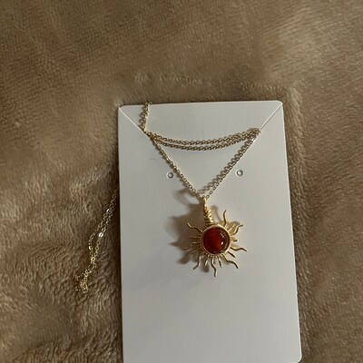 Sun Necklace/ Wire Wrapped Sun/ Handmade Wire Wrapped Sun - Etsy