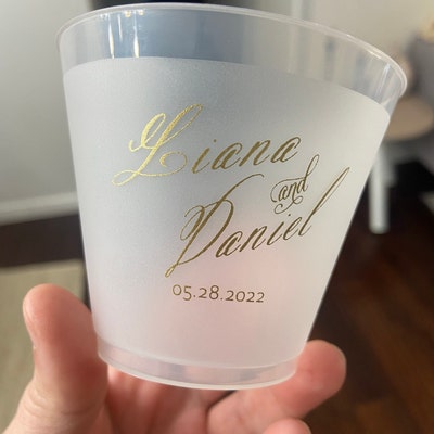 Custom Script Cups Script Names 9oz Plastic Frost Flex Cups, Custom ...