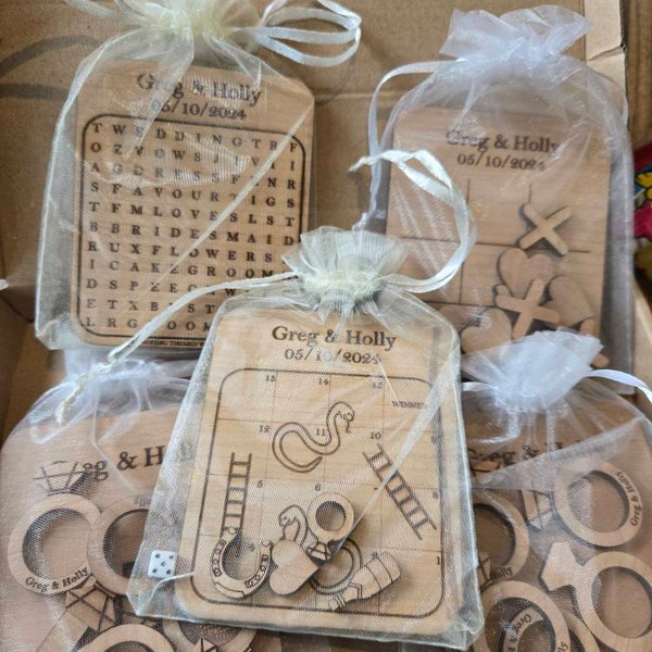 Personalised Table Top Wedding Games | Wedding Favours | Wedding ...