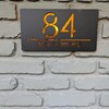 K Smart Sign | Laser Cut Matt Black & Copper Mirror Personalised Door ...
