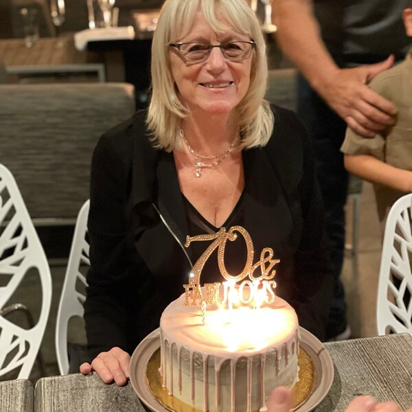 70 Birthday Cake Topper | GOLD 70 and Fabulous | Fun 70th Birthday ...