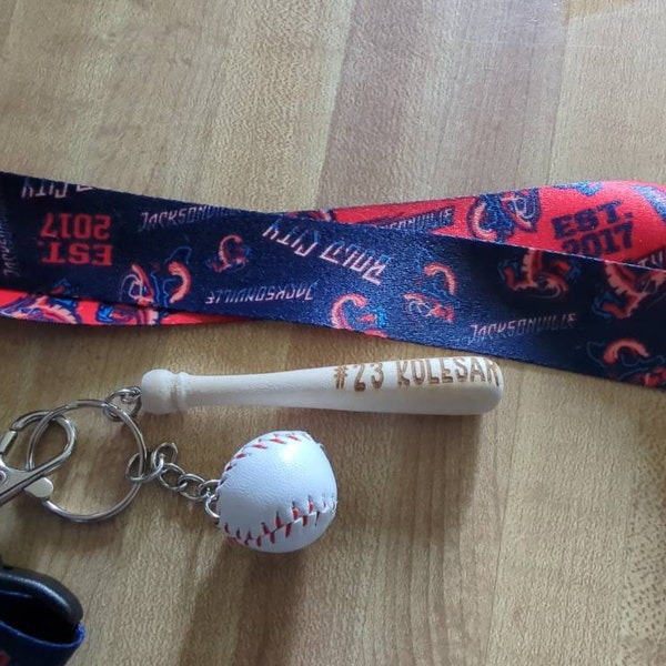Personalized Baseball Keychain - Etsy