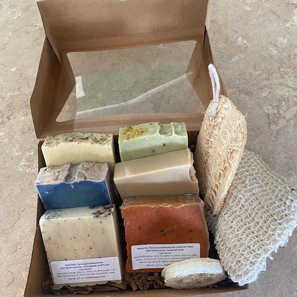 Handmade Natural Soap 6-bar Gift Box - Etsy