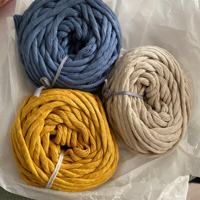 Macrame Soft Cotton Cord 4mm 50 Ft Cotton String Mini Spools Single ...