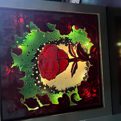 Rose Girl Light Box Template, Paper Cutting Template, Shadow Box SVG ...