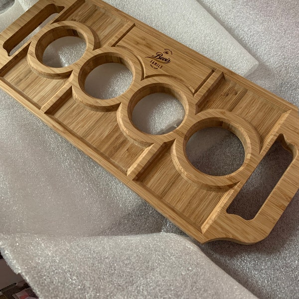 Personalized Beer Flight Tray With Optional Beer Glasses - Etsy