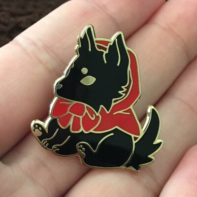 Wolf Pup Enamel Pin - Etsy