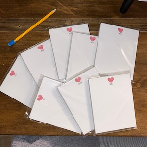 Custom Heart Notepad Personalized Name With Heart Notepad Personalized ...