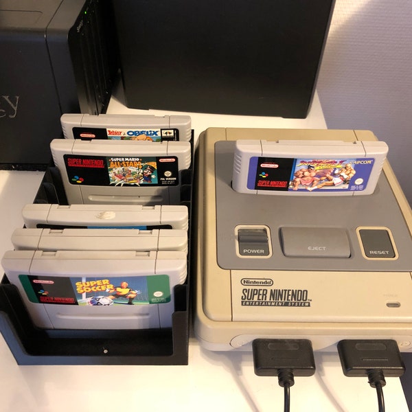 Super Nintendo SNES Game Cartridge Tray (holds 10) Rack/stand/storage ...