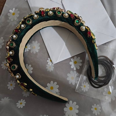 Fleur LUXE Luxury High End Headband Embellished LATTE Champagne ...