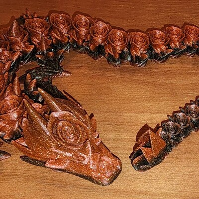 Rose Dragon, Cinderwing3d, STL File for 3D Printing, STL Print Files ...