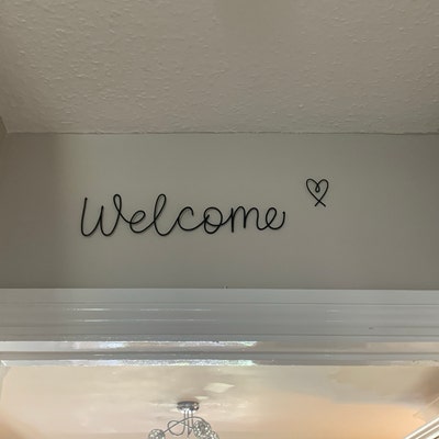 Wire 'welcome' Sign, Handmade Wire Words, Names, Phrases, Quotes ...