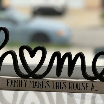 Home Farmhouse Small Tabletop Signs, Custom Wood Signs, Stained Wood ...