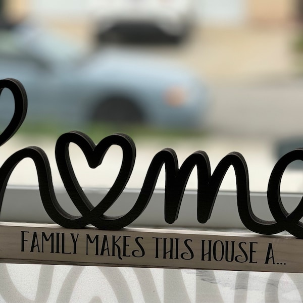 Home Farmhouse Small Tabletop Signs, Custom Wood Signs, Stained Wood ...
