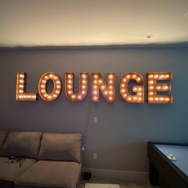 24" Light up Marquee Letters: Steel Sign, Custom Color - Etsy