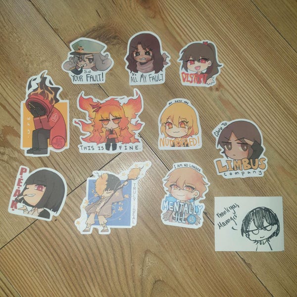 Limbus Company Vinyl Stickers: Silly Goofy Memes - Etsy