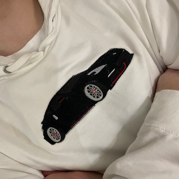 Custom Car Embroidered Sweatshirt, Race Car Hoodie, Car Lovers ...