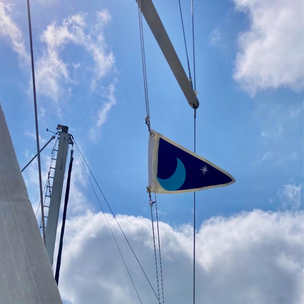 Custom Boat Pennant: Upcycled Sailcloth Nautical Flag - Etsy