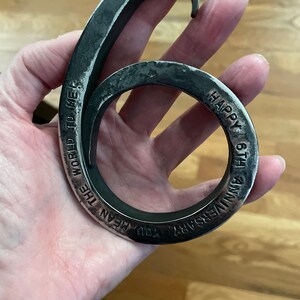 Wrought Iron Letter H Forged Letters 6th Anniversary Gift | Etsy