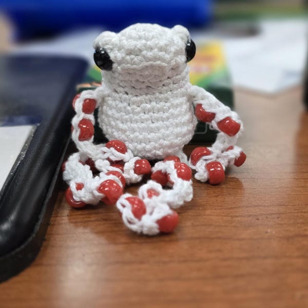 Beaded Fidget Frog Crochet Pattern: Beginner Friendly, No Sew, Sensory ...