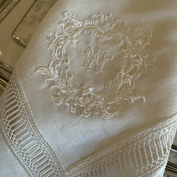 Vintage Royal Baroque Embroidery Design Frame Monogram Scroll Details ...