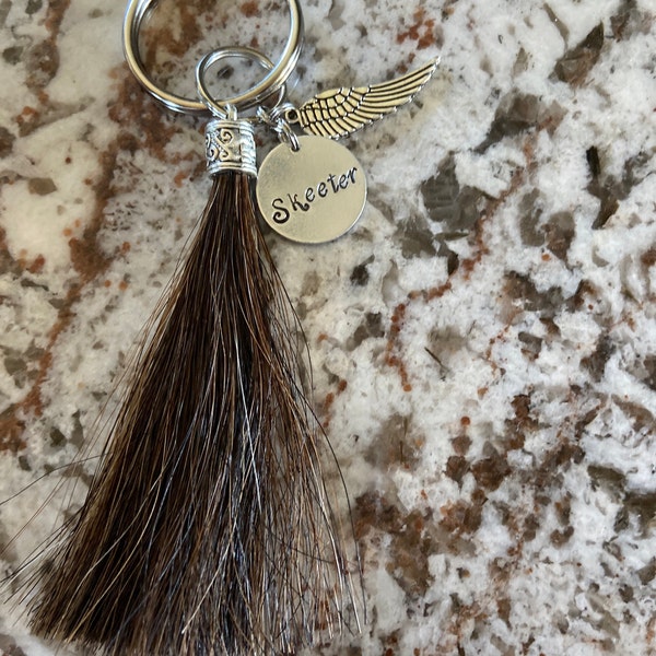 Tassel Horse Hair Key Chain With Personalized Name Charm by Equine ...