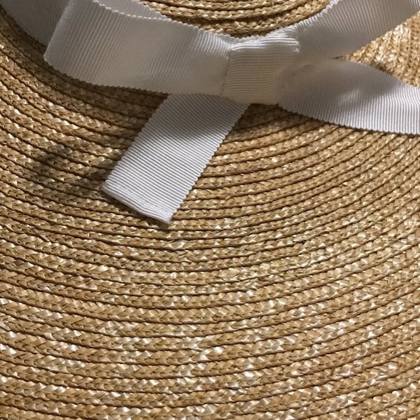 18th Century Shallow Crown Straw Hat ~ Blank Ready to Trim ~ Natural or ...