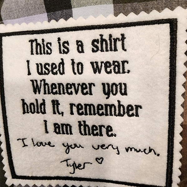 PATCH for Memory Pillow Custom Signature - Etsy