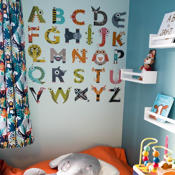 Black and White Alphabet Flashcards for Kids - Educational, Learn the ...