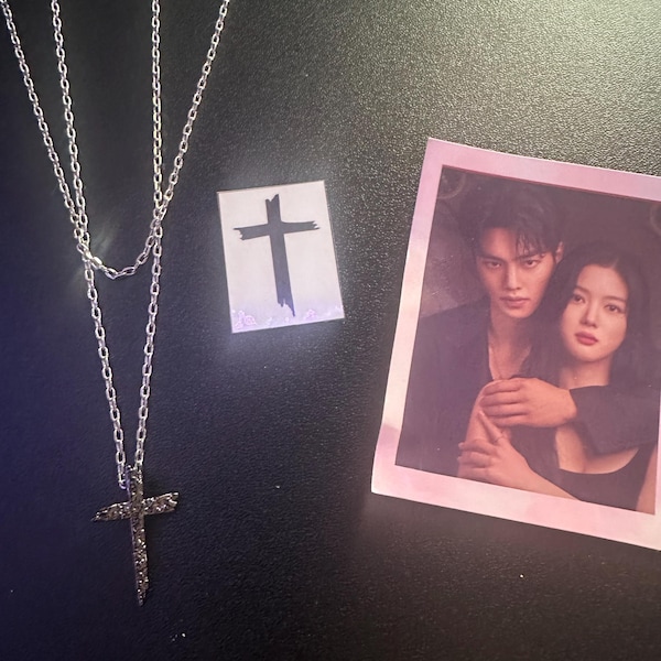 My Demon Ring Kdrama Couple Rings With Free My Demon Cross Tattoo - Etsy