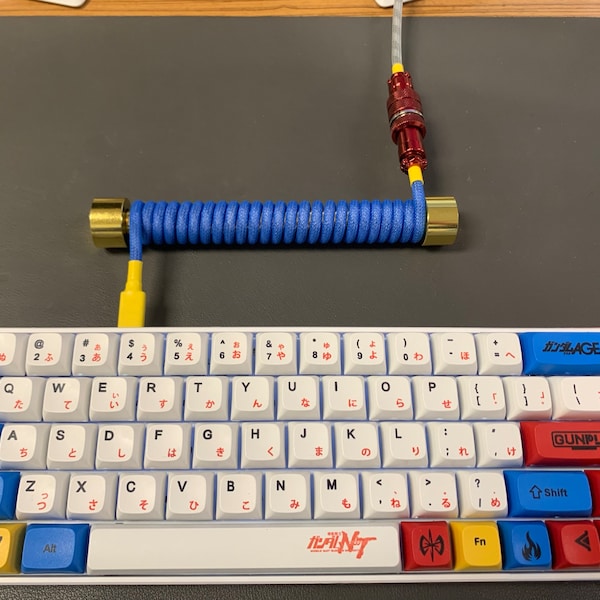 Classic White YC8 Custom Coiled Keyboard Cable - Etsy