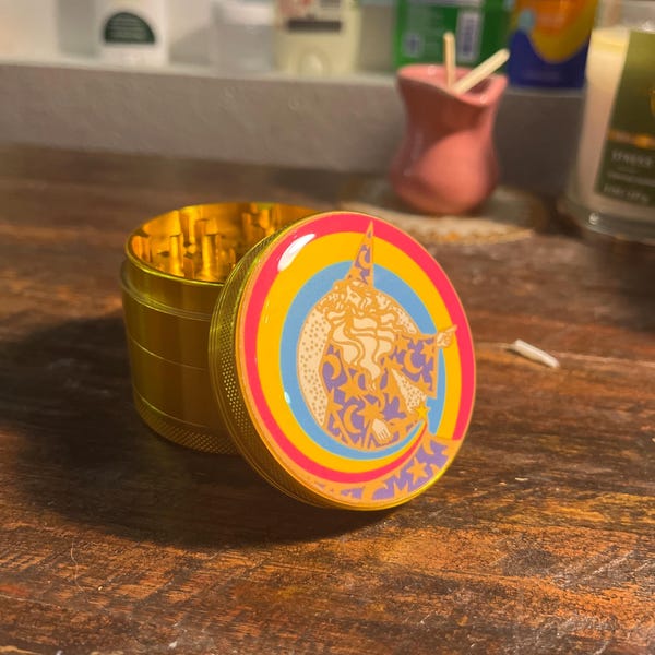 Sun and Moon Grinder, Flowers Herb Grinder, Pretty Herb Grinder - Etsy