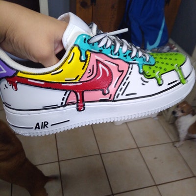 Nike Air Force 1 Custom cartoon Drip any Size/ Made to Order - Etsy