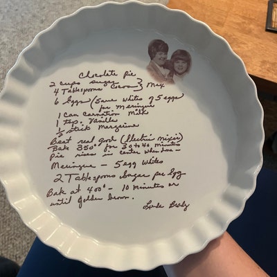 Recipe Plate, Custom Giving Plate, Handwriting on Plate, Family Gift ...