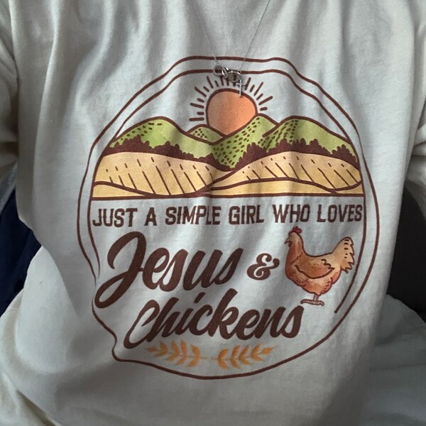 Jesus and Chickens T-shirt, Chicken Lover Shirt, Gift for Chicken Owner ...