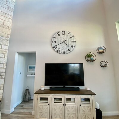 Large Wall Clock / 18 42 / Farmhouse Clock / Oversized Wall Clock - Etsy