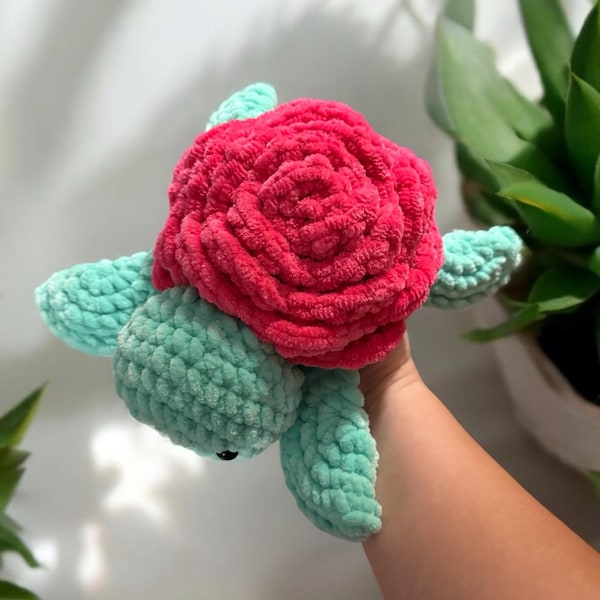 Rose Turtle Crochet Pattern PDF Download, Beginner Friendly Amigurumi ...