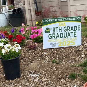 8th Grade Graduation Yard Sign Wire Stake Incl., Senior 2024, DIY File ...