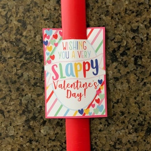 Slap Bracelet Valentine's Day Printable, Slap Valentine, Valentine Tag ...
