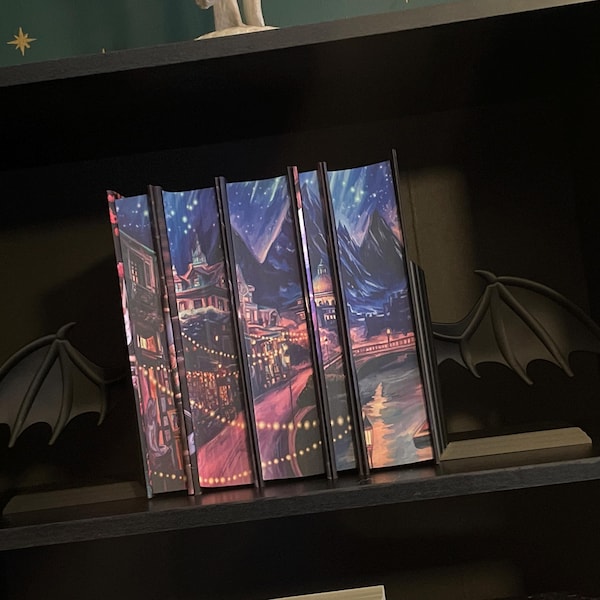 Bat Wings Bookshelf Peek Out Sign - Bookshelf Decoration - Library Book ...