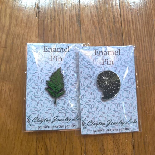 Fern Leaf Hard Enamel Pin - Etsy