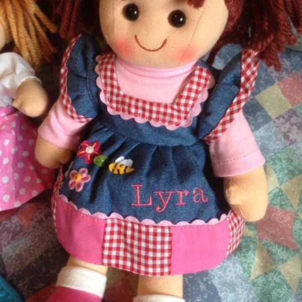 Rag Doll Poppy Personalised With Any Name. 28 Cm Ragdoll Christening ...