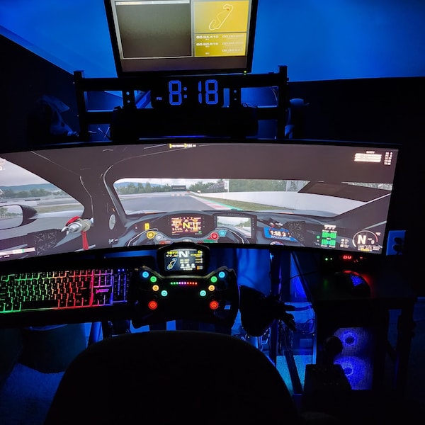 Sim Racing Dashboard Ddu Touchscreen Display Leds RPM Simhub, PSR GT 5. ...