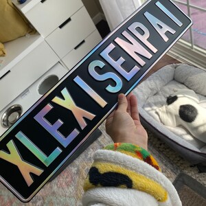 Custom European License Plate Name White German Reflective | Etsy