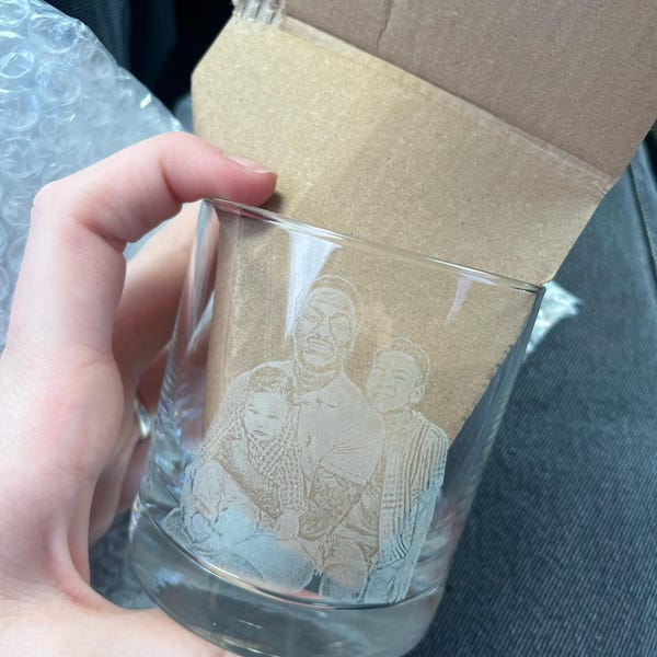 Custom Photo Whiskey Glass, Etched Whiskey Glasses From Photo ...