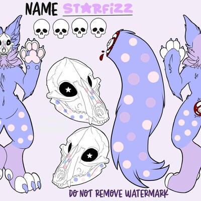 Skull Dog Reference Sheet - Etsy