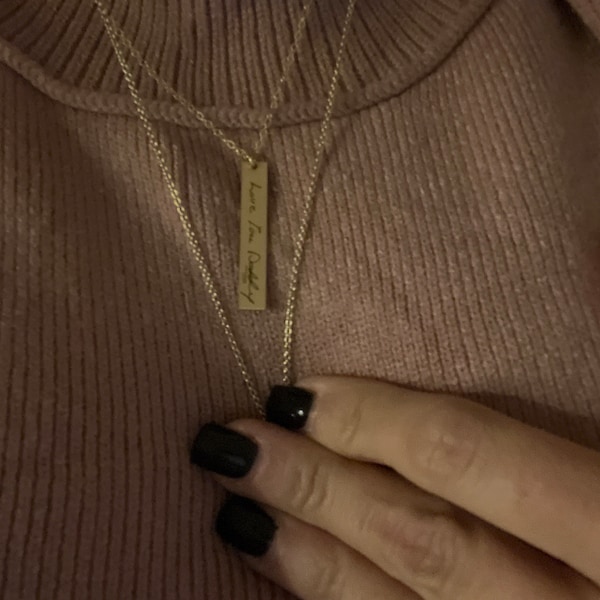 Handwriting Necklace • Handwriting Jewelry • Signature Necklace ...